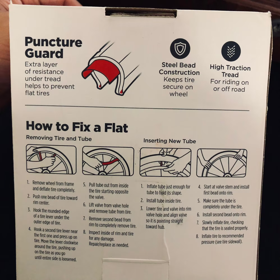 Schwinn Replacement Bike Tire Mountain Bike 26" x 1.95" Puncture Guard ...