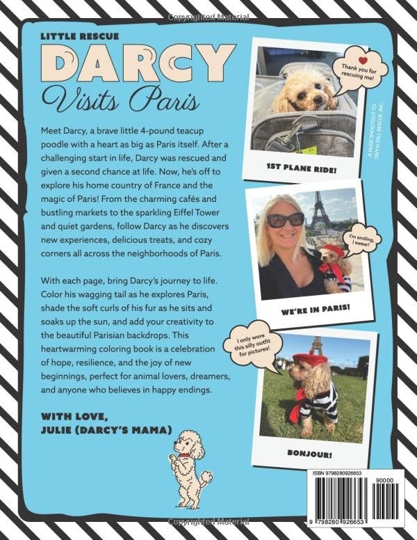 Little Rescue Darcy Travels to Paris: A Poodle’s Coloring Adventure | eBay