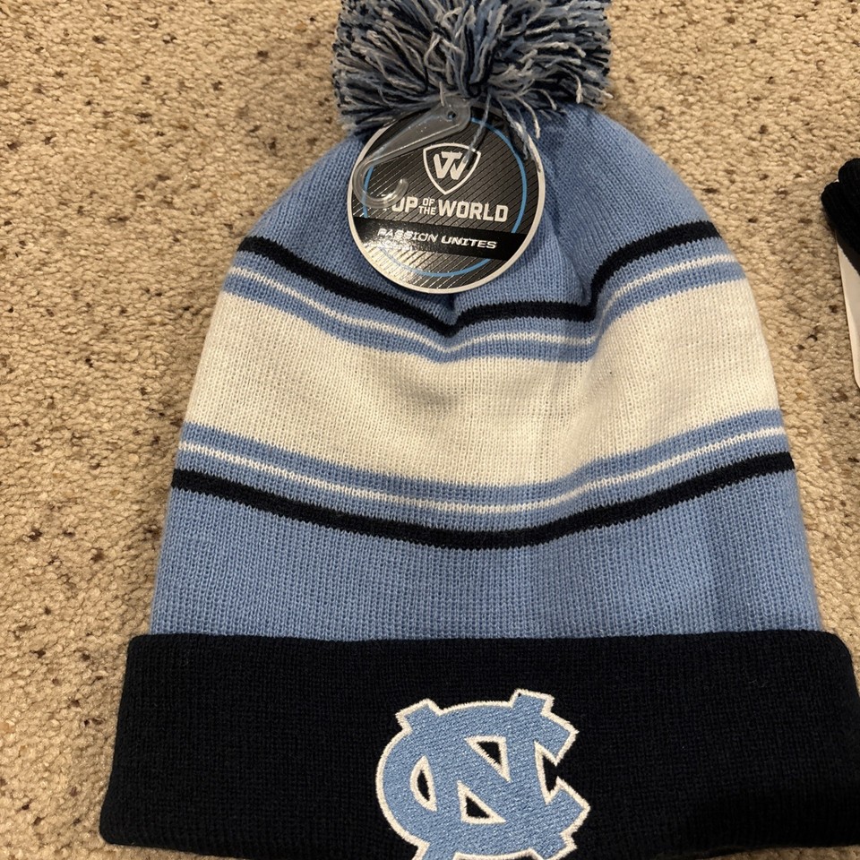 New- Top of the World UNC Tar Heels Light Blue Knit Pom Hat and socks ...
