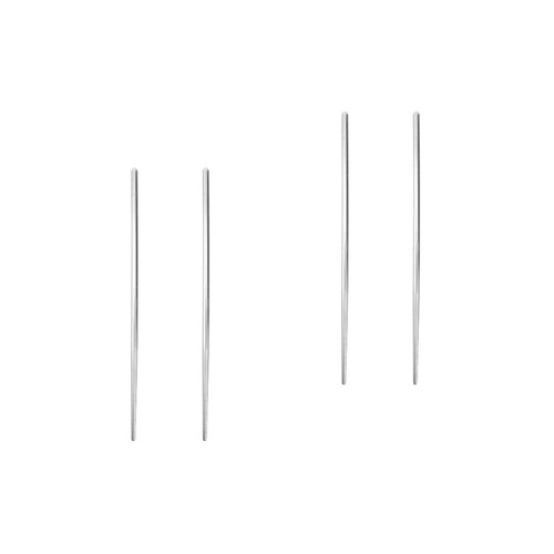 2 PCS Titanium Chopsticks Camping Utensils for Eating Travel Portable ...