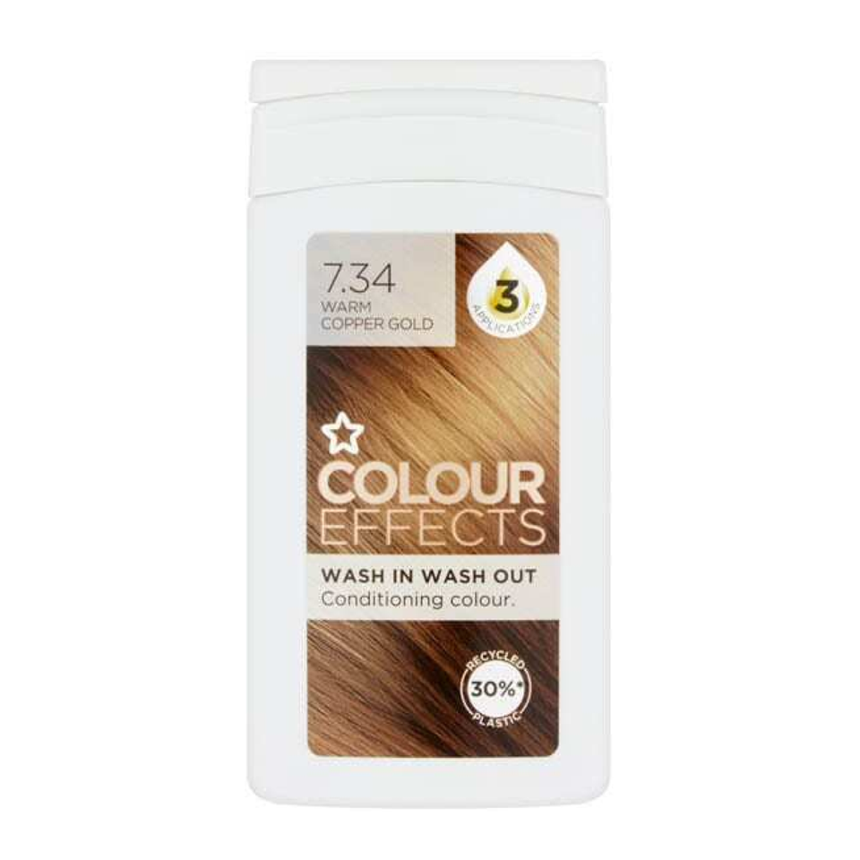 4 x Superdrug Conditioning Hair Colour Effects Wash In Out Warm Copper ...