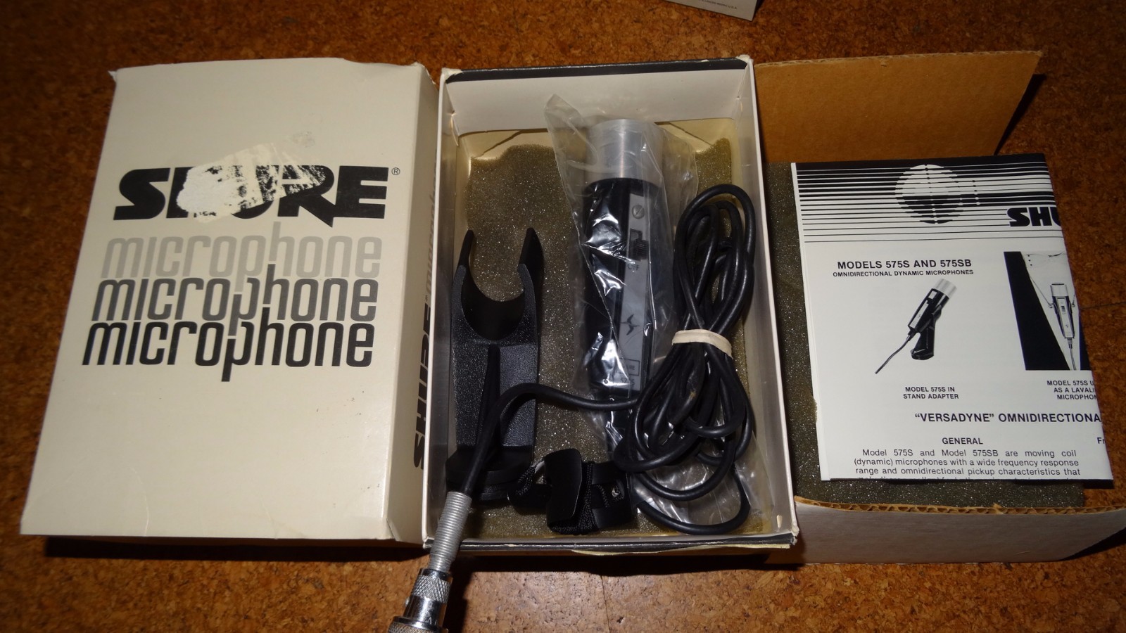 Shure Model 575s versadyne hi impedance microphone Listing 3 screw on ...