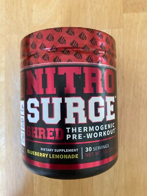 Nitro Surge, Shred Thermogenic Pre-Workout, Blueberry Lemonade, 7.61 oz ...