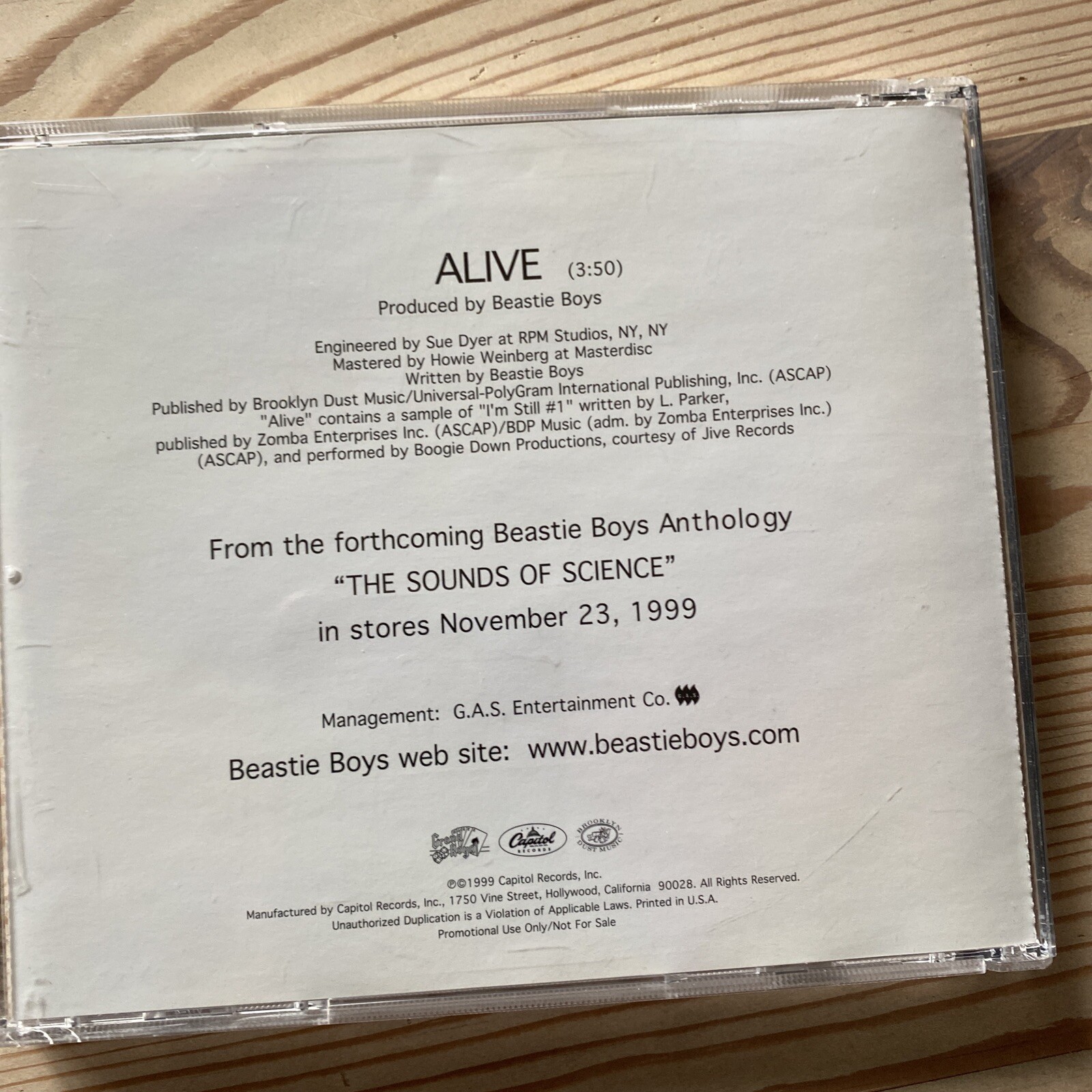 Beastie Boys – Alive Promo Single CD Neuwertig 1999 | eBay