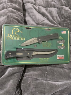 Vintage Ducks Unlimited-Schrade 2 Knife Set NIB Switch-It & Fillet ...