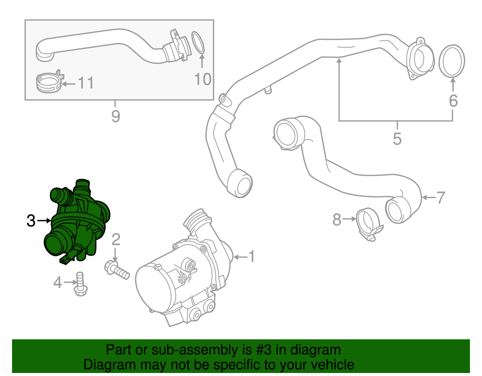 Genuine BMW Engine Coolant Thermostat Kit 11-53-8-671-516 | eBay