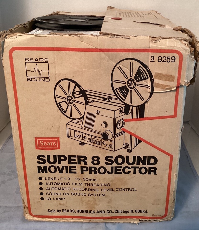 Vintage Sears Sound Super 8 Movie Projector Film 15-30mm MODEL 3 9259 ...
