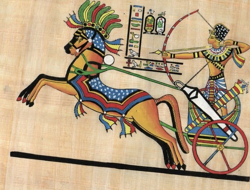 Handmade Egyptian Papyrus with vivid color designs. | eBay