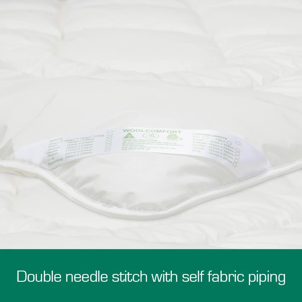 Australian Made Merino Wool Quilt / Doona / Duvet 500GSM (210x210cm ...