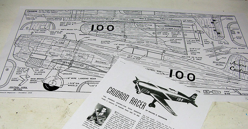 Model Airplane Plans (UC): Caudron Racer 22" 1/16Scale for .59 motor ...