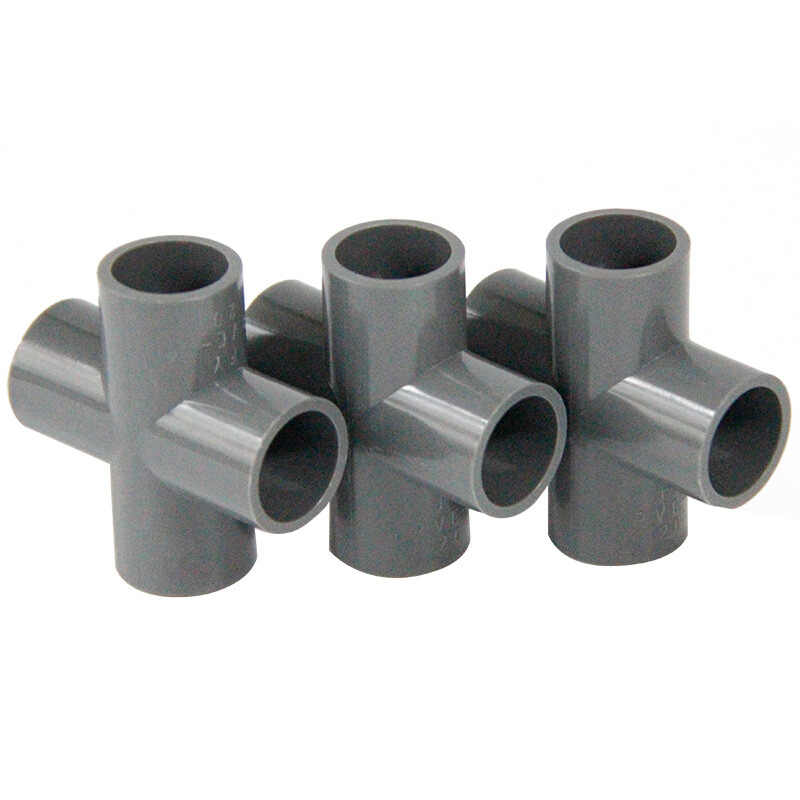 PVC Equal Cross 4-way Connectors Pipe Fittings Joint Inner Dia 20mm ...
