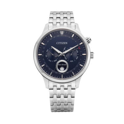 Original Citizen Eco Drive Moon Phase Watch Men Japan Made Stainless ...