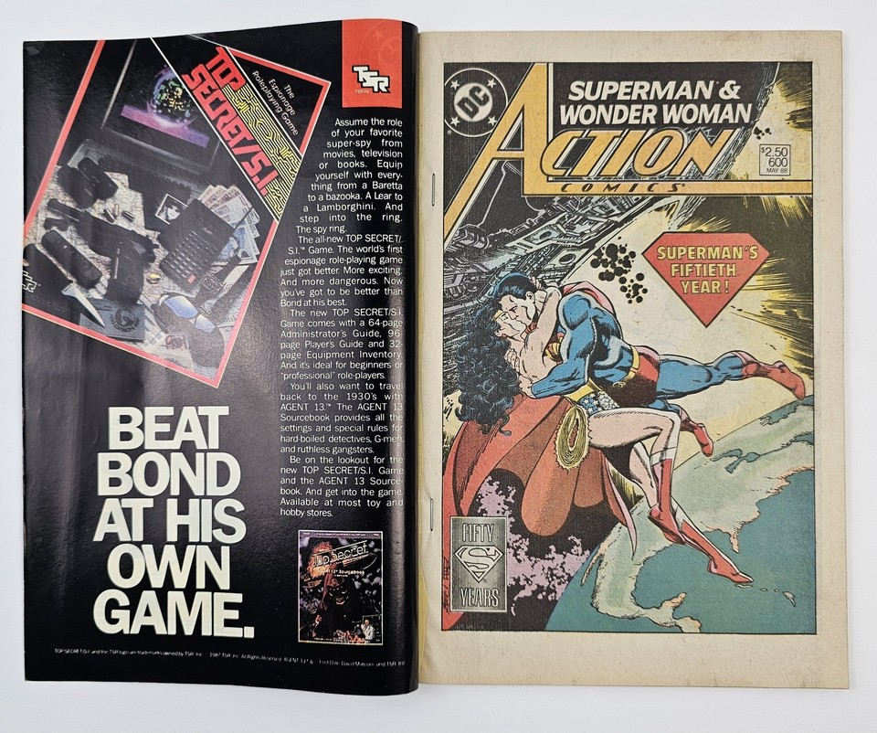 Vintage Action Comics #600 Superman 50th Anniversary DC 1988 Giant ...