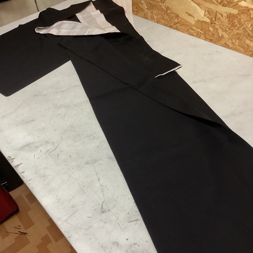 Japanese traditional wear Kimono Black Summer Thin Fabric simple design ...