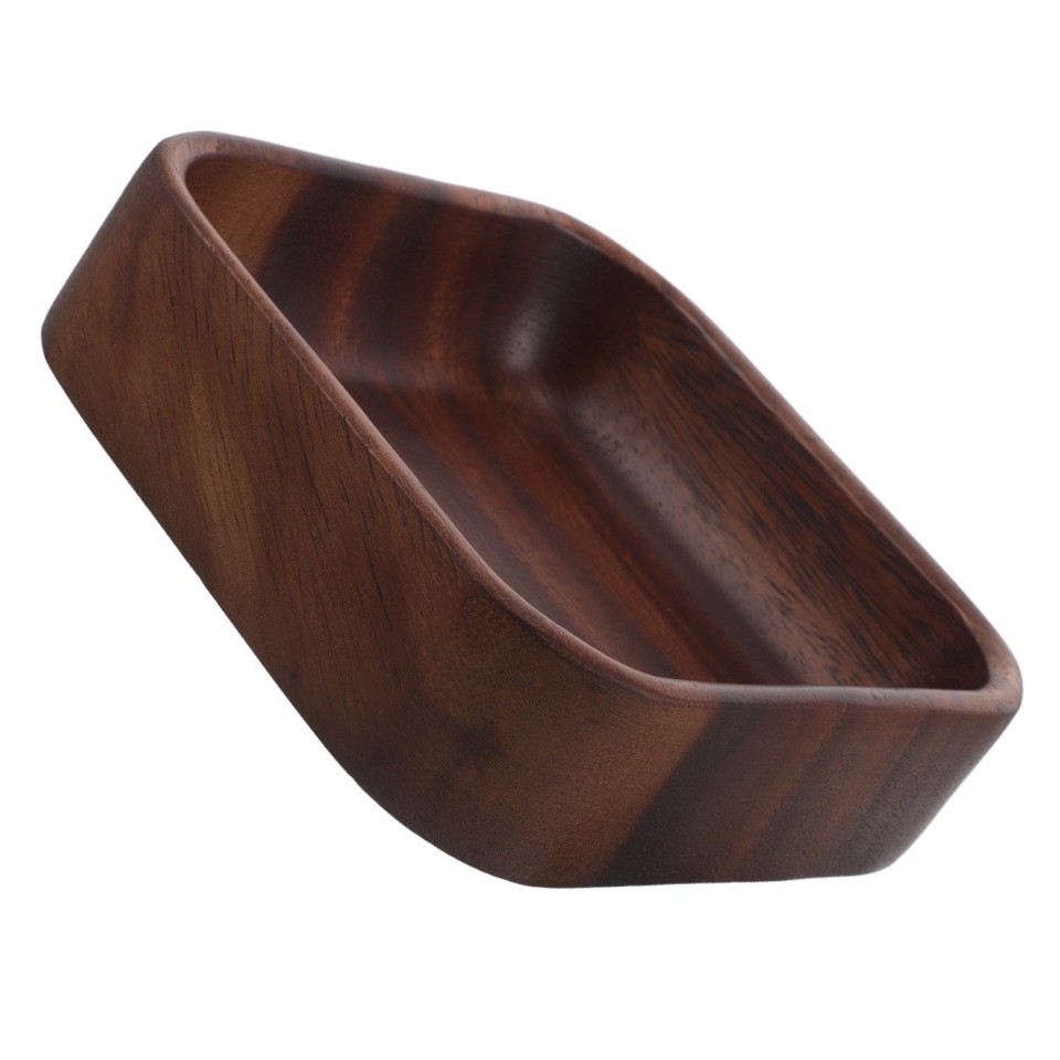 Fruit Bowl Decorative Rustic Wood Salad Bowls Acacia Square Serving ...