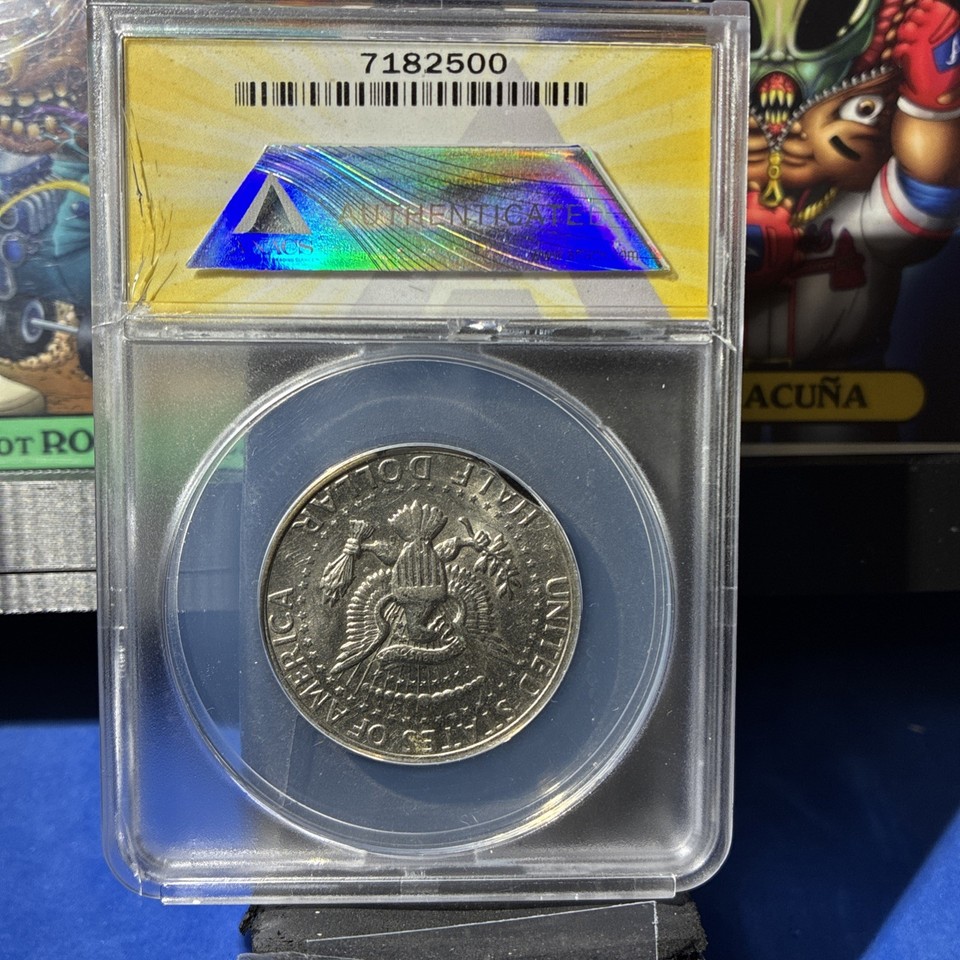 “1972-D Kennedy Half Dollar Curved Clip Error AU55 ANACS Planchet ...