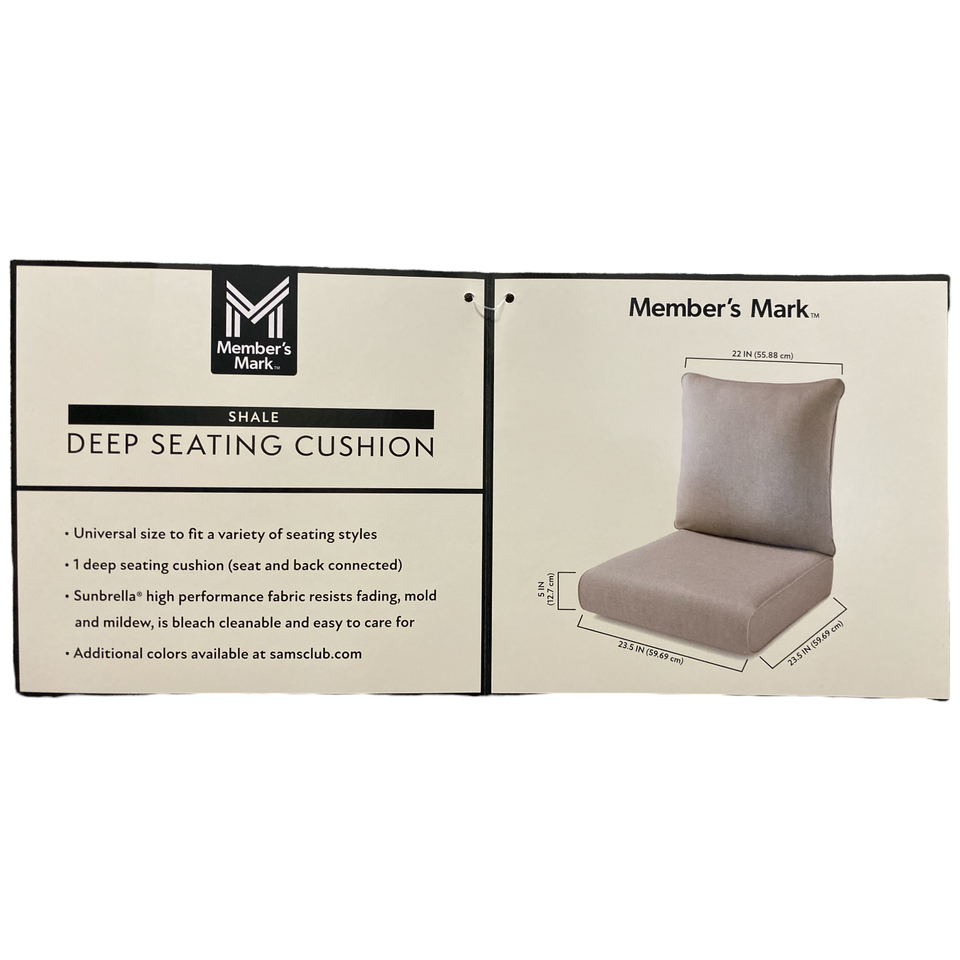 Member's Mark High Performance Sunbrella Fabric Deep Seating Cushion ...