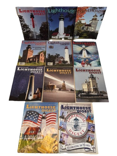 11 LIGHTHOUSE DIGEST Magazines LOT HISTORIC REFERENCE 2007-2023 OUT-OF ...