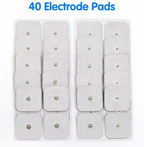 40PCS Snap On Replacement Electrode Pads For TENS Unit Self Adhesive 2 ...