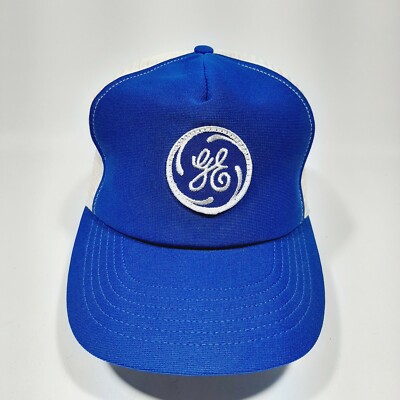Vintage General Electric GE Patch Snapback Trucker Hat Cap USA Mesh | eBay