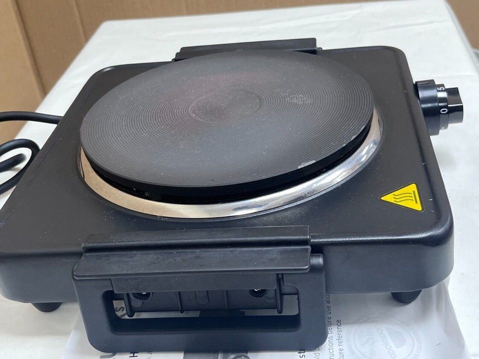 Cookworks 1500W Electric Stove cooker portable Single Hob Table Top Hot ...