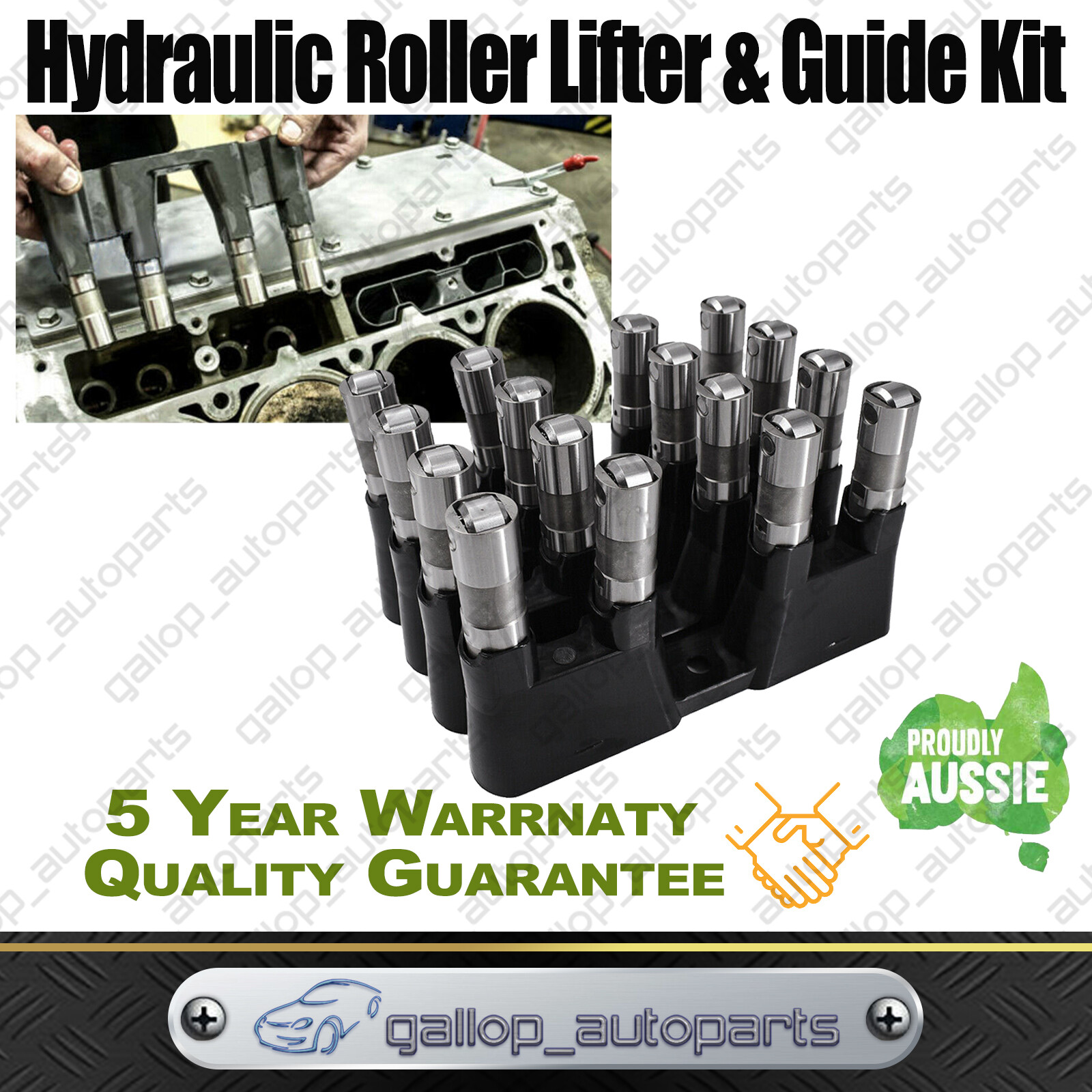 LS7 High Performance Roller Lifters & Guides For Holden Chevy LS1 LS2 ...