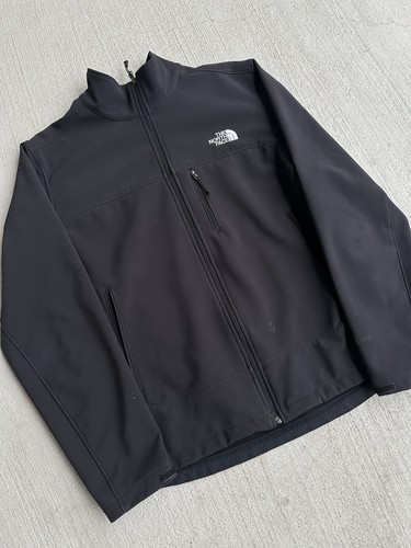 The North Face Men's Large Apex Soft Shell Jacket Full Zip Black | eBay