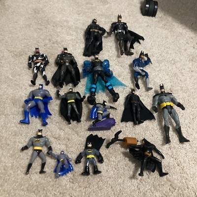 LOT OF (15) VINTAGE BATMAN ACTION FIGURES DC COMICS KENNER BURGER KING ...