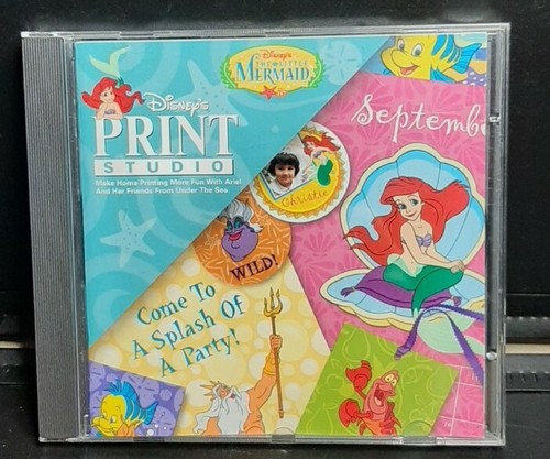 Disney's The Little Mermaid Print Studio PC CD-ROM 1997 Windows 95 ...