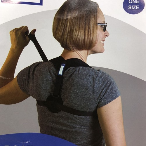 Posture Corrector Adjustable Straps One Size Back Neck Spinal Alignment ...