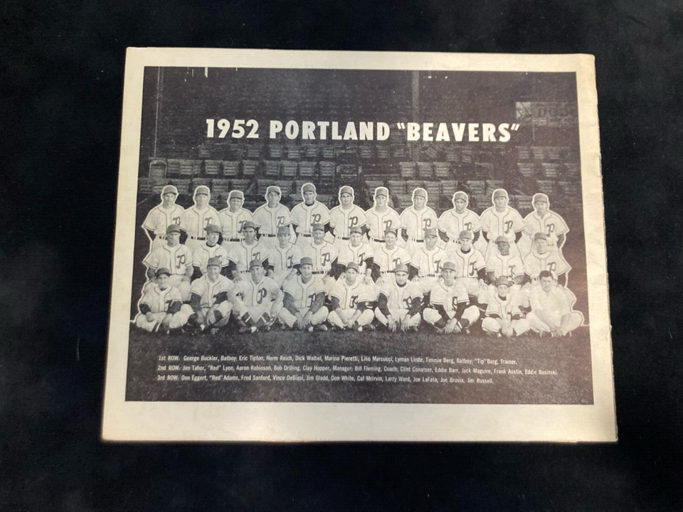 1952 PORTLAND BEAVERS BASEBALL ROLLIE TRUITT'S SCRAPBOOK + PACIFIC ...