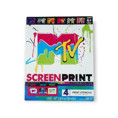MTV Screen Printing Kit DIY with 4 Print Stencils Ages 6+ | eBay