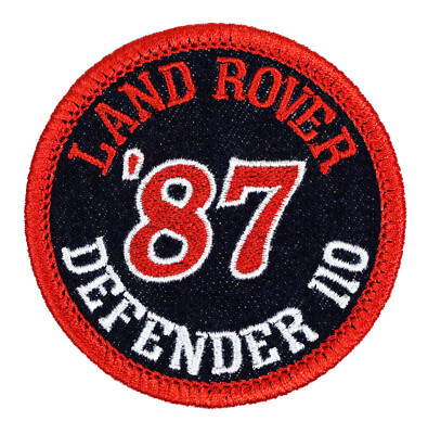 1987 Land Rover Defender 110 Embroidered Patch Black/Red Iron-On Sew-On ...