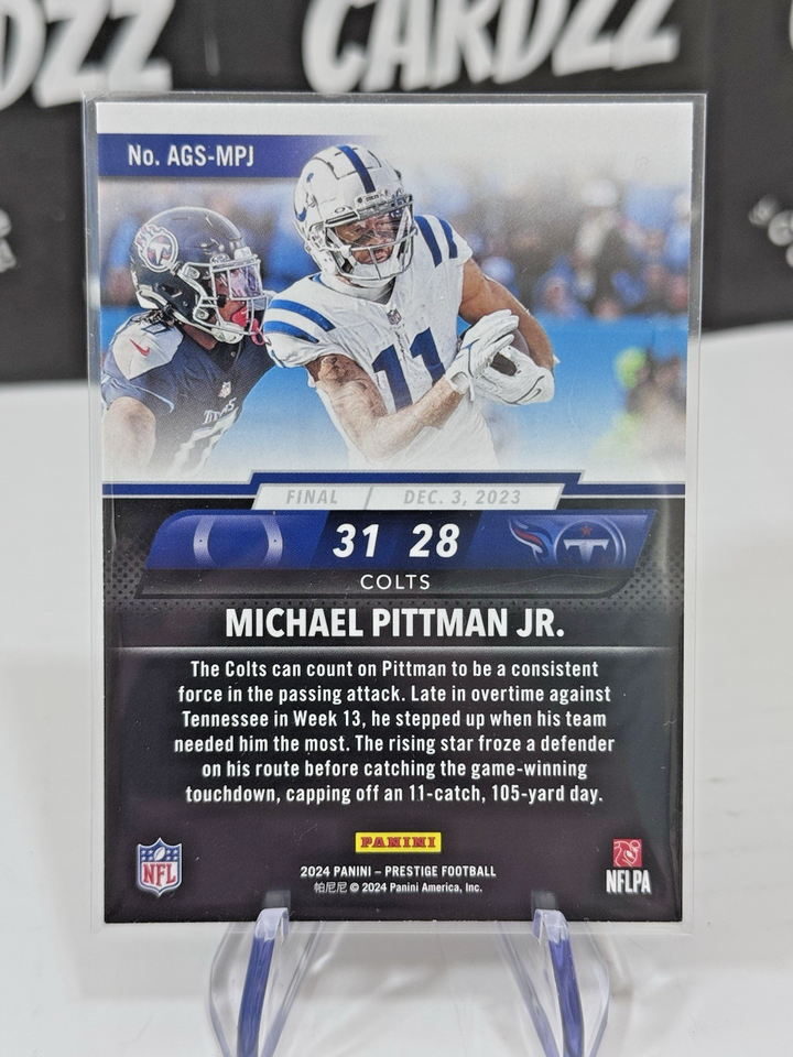 2024 Prestige Football Michael Pittman Jr. Any Given Sunday Card No ...