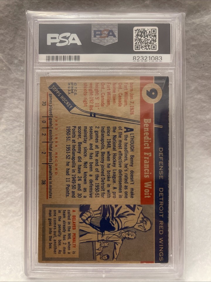1954-55 Topps - Benny Woit #9 | eBay