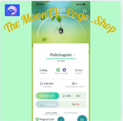 Pokémon- POLTCHAGEIST (Artisan Form) T r a d e 20k stardusts Digital ...