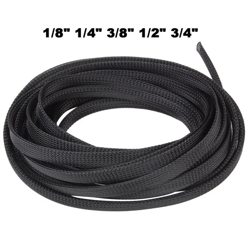 Expandable Braided Cable Sleeve Sheathing Harness Wire Loom Wrap ...
