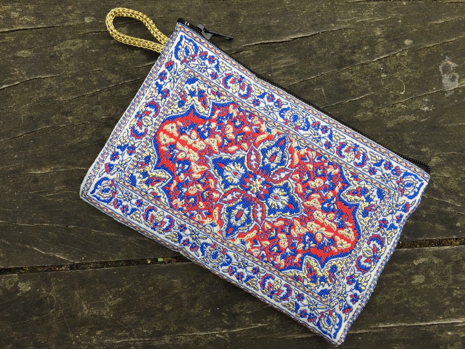 Persian Kilim Patterned Coin Purses, Zippered Storage Bags, Hippie ...