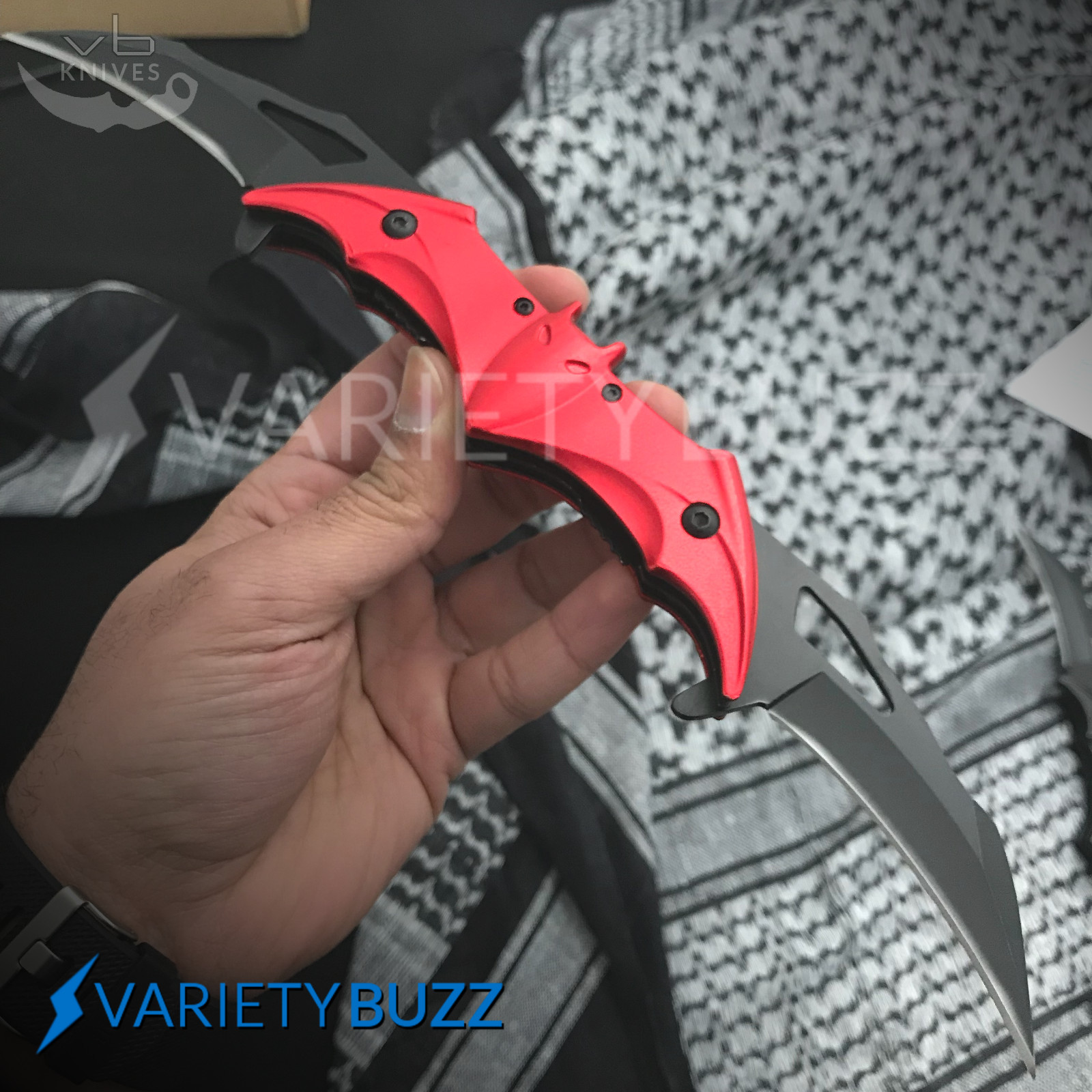 Batman Red Knife Spring Folding Dual Assisted Blade Pocket Dark Knight ...