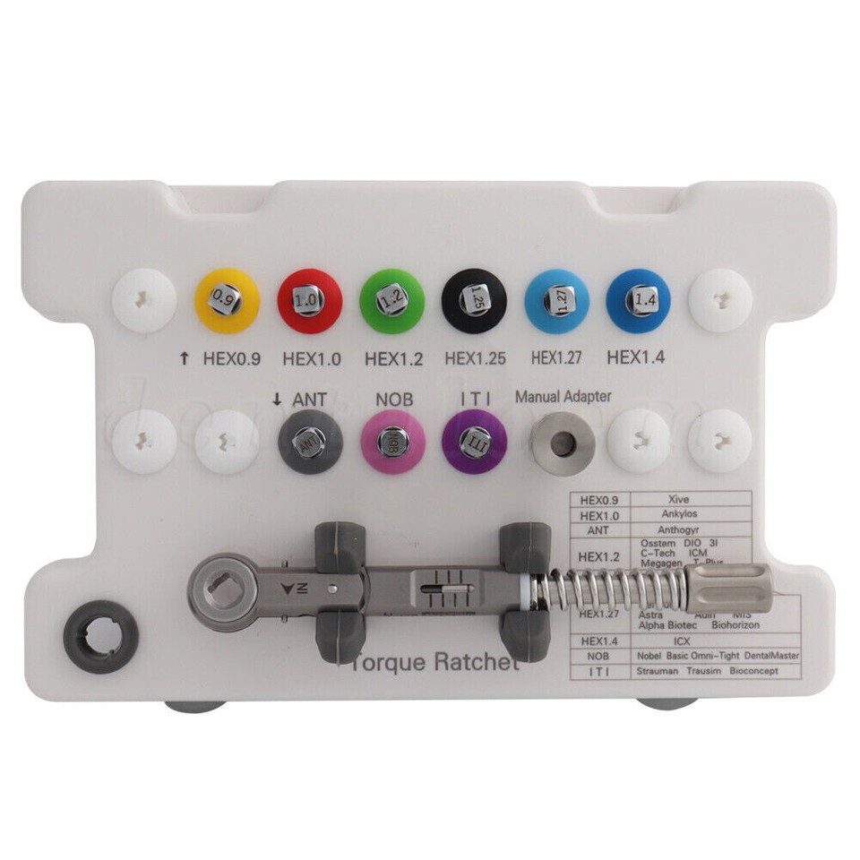 Universal Implant Kit w/9 Drivers 132°C Autoclavable Torque Wrench | eBay