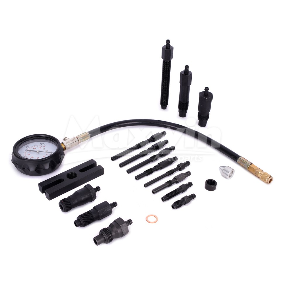 18x Diesel Engine Cylinder Compression Tester Pressure Test Tool Kit ...