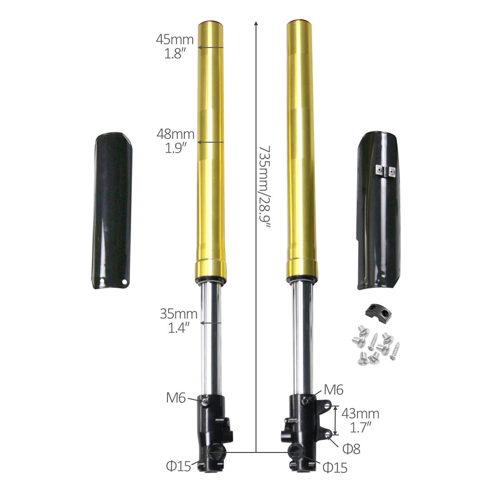 45/48mm Front Forks End Shock 19" Tire Rim 70/100-19 Dirt Bike SSR ...