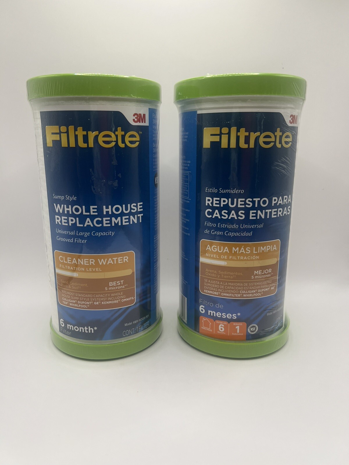 NEW 2 PACK Filtrete 4WH-HDGR-F01 Whole House Sediment Water Filter | eBay