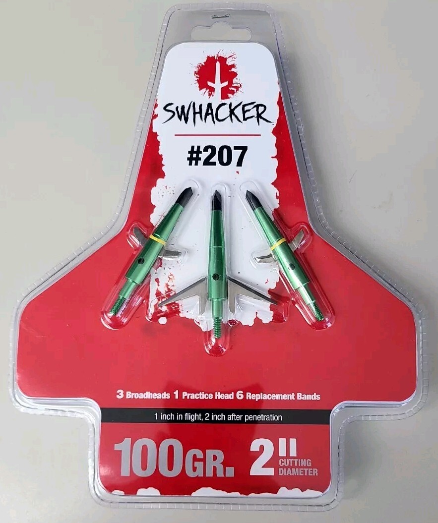 Swhacker Broadheads Expandable 100Gr 2" 3pk w/ Practice Head- 0207 for ...