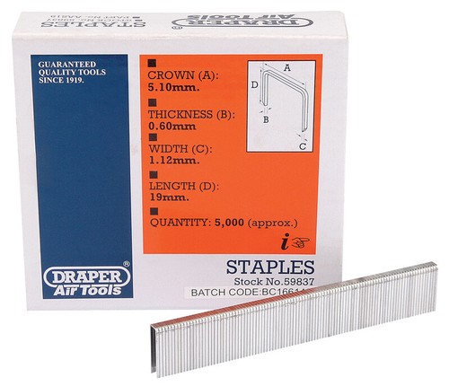 Draper 19mm Staple (5000) 59837 | eBay