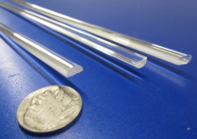 Acrylic Half Round Extruded Rods, Clear .250" (1/4") x 6 FT Lengths, 20 ...