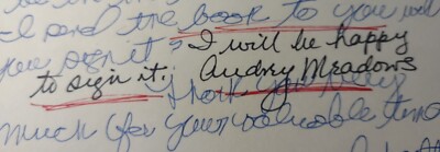 AUDREY MEADOWS CUT SIGNATURE. "ALICE" FROM THE HONEYMOONERS. LIFETIME ...