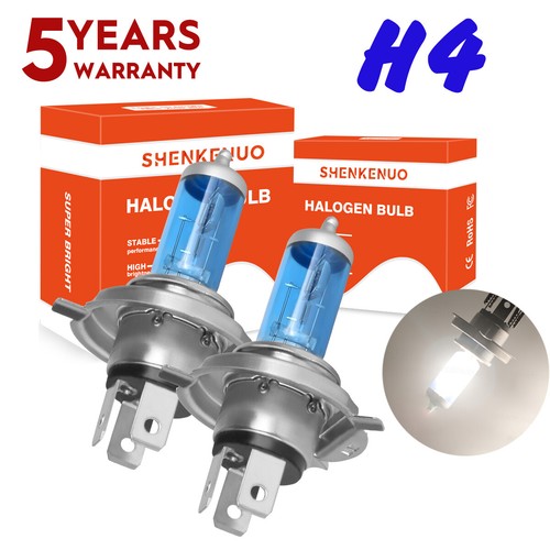 H4 Halogen LED Headlight Bulbs 100W 4200K Hi/Low Beam Super Bright ...