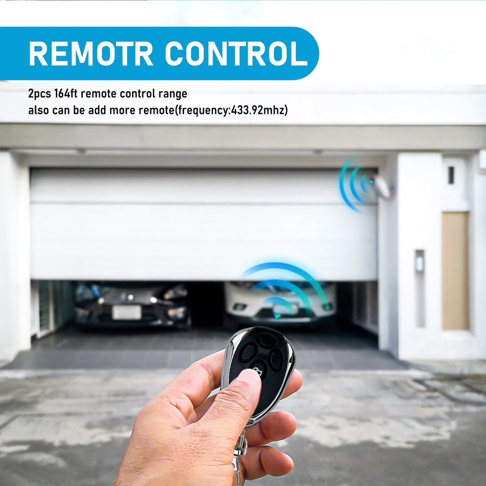 750lb 3/4HP Smart Garage Door Opener Wifi Chain Drive Motor Ultra-Quiet ...