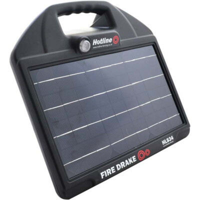 Hotline Fire Drake Solar Electric Fence Energiser - FREE NEXT DAY FAST ...